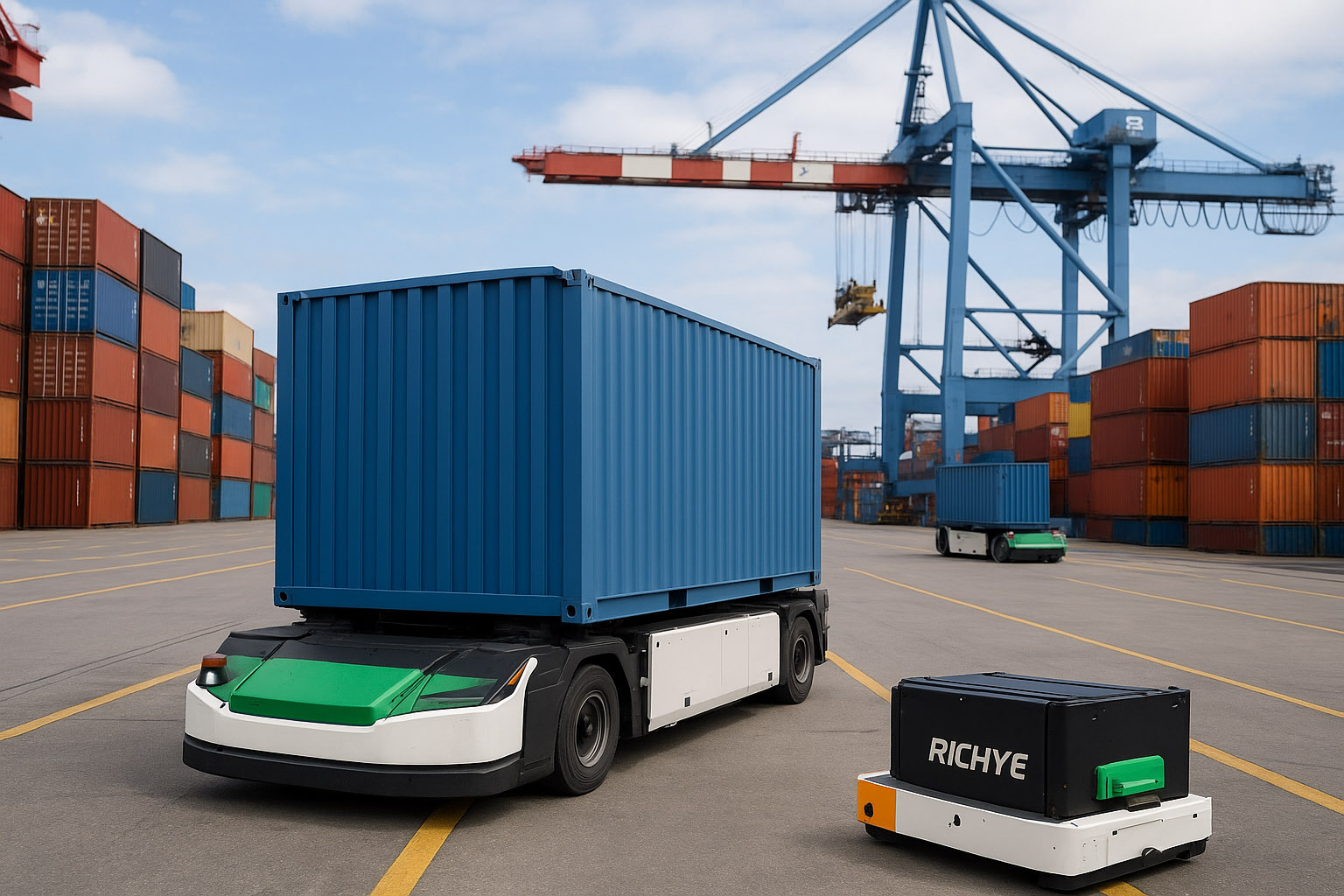 Làm thế nào các đội xe AGV ưu tiên pin đang tăng cường năng suất cảng và giảm thiểu khí thải ...